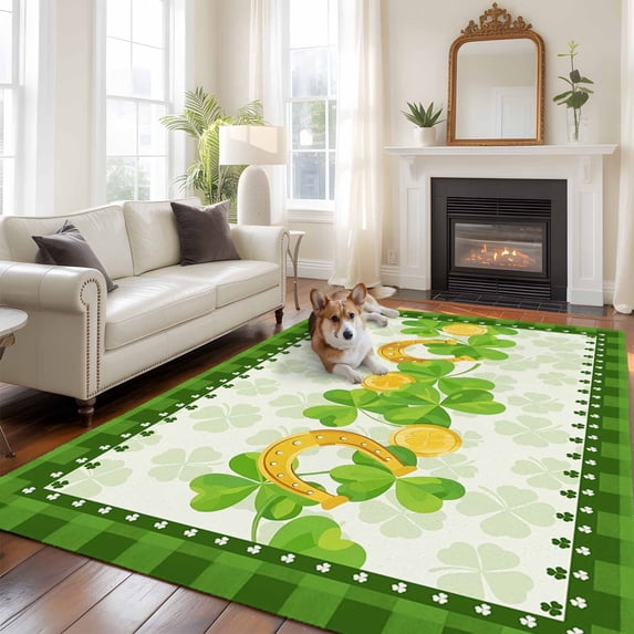 5'x8' Area Rugs, St. Patrick's Day Indoor Outdoor Area Rug for Living ...