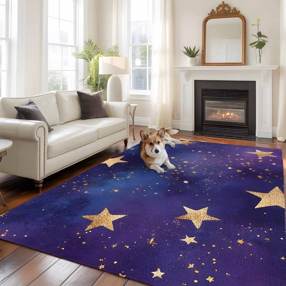 5'x8' Area Rugs, Starry Sky Star Indoor Outdoor Area Rug for Living ...