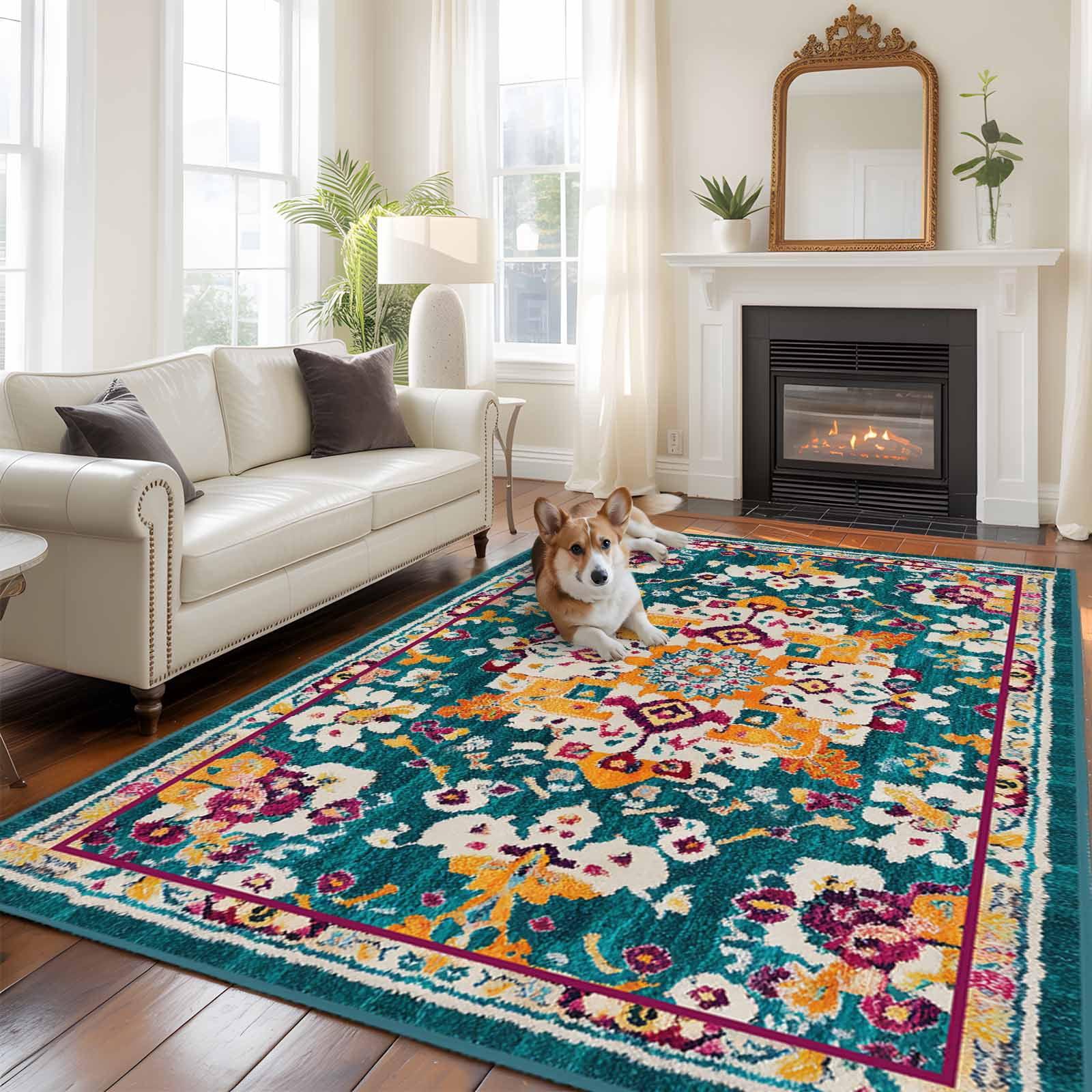 5'x8' Area Rugs, Vintage Southwest Indoor Outdoor Area Rug for Living ...