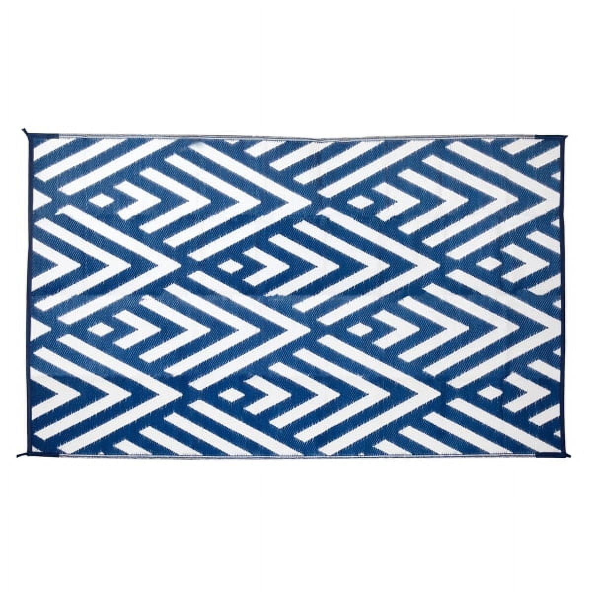 5'x8 'feet blue RV floor mat, beautiful outdoor floor mat, modern ...