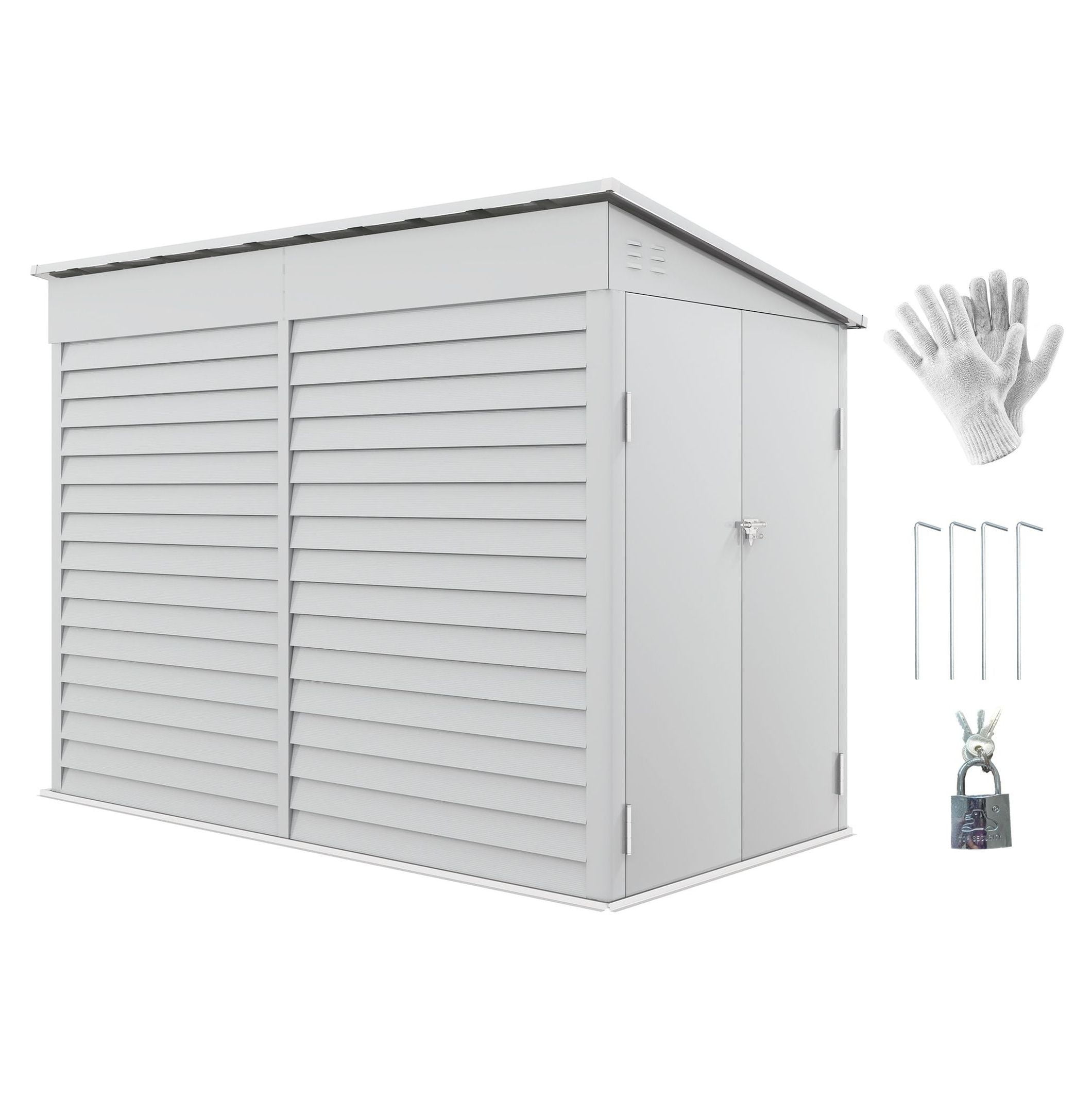 5'x9' Outdoor Storage Shed - Lean to Garden Shed with Foundation ...