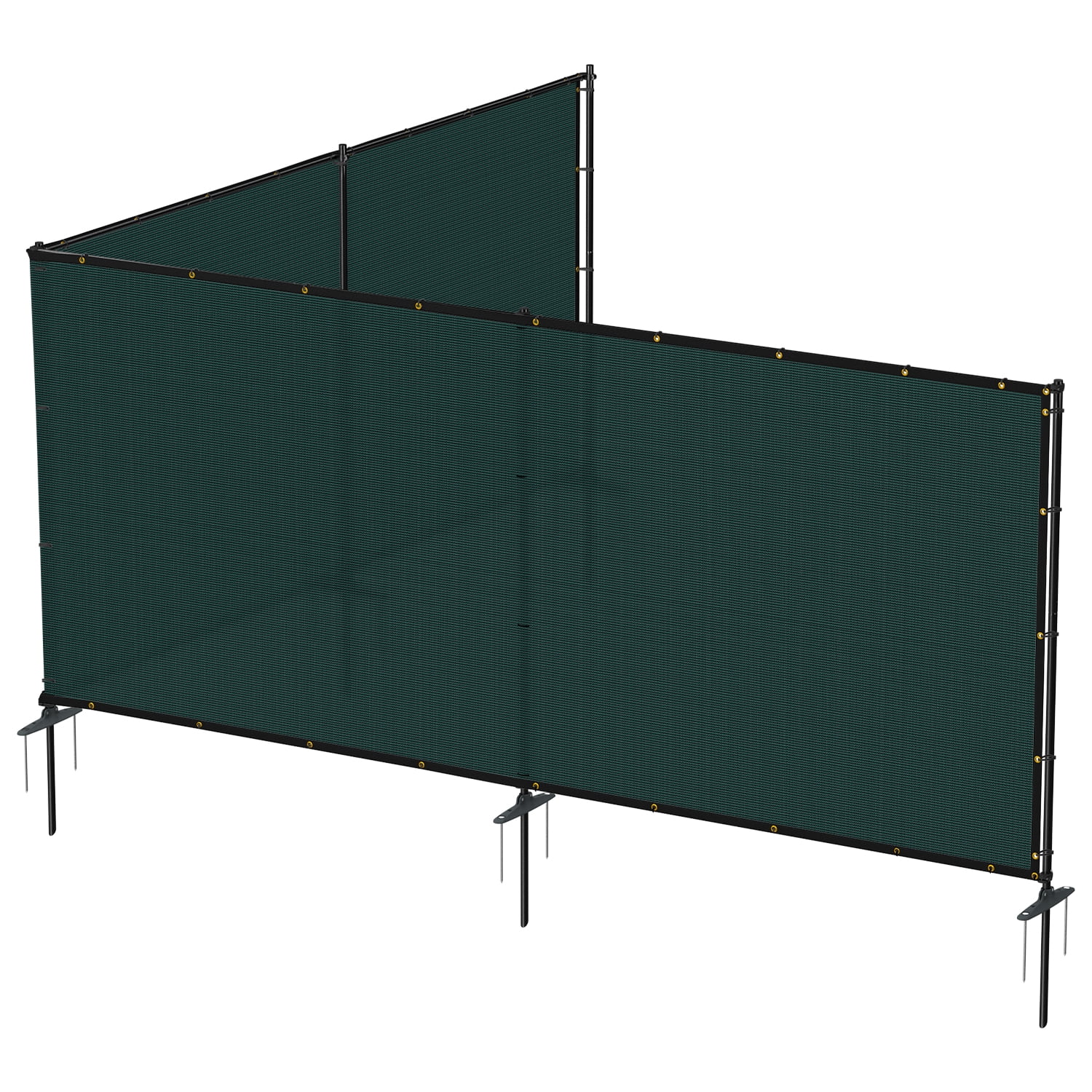 5'x97' Outdoor Privacy Fence with Iron Poles Ground Spikes Dog Garden ...