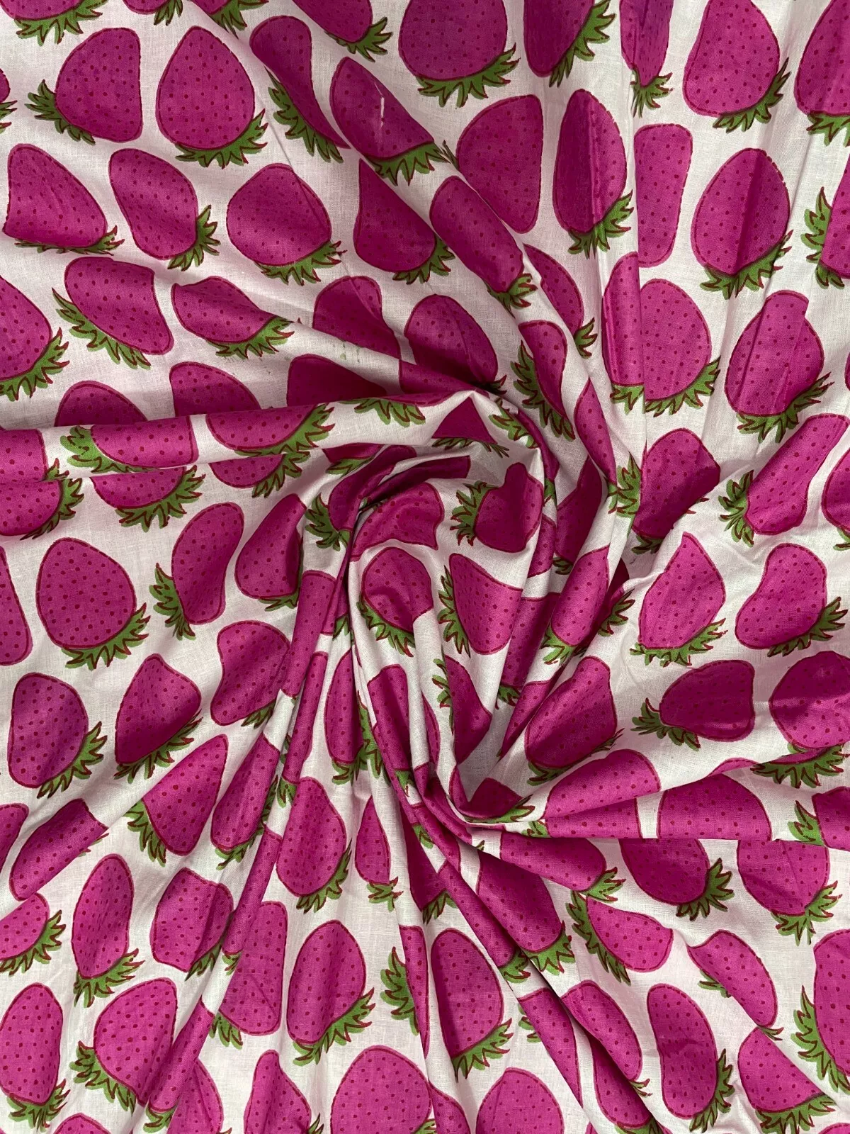 5 yard Indian Cotton Hand Block Sanganeri Carry Print Handmade Fabric ...