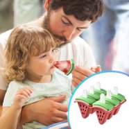 Shrysg Watermelon-Shaped Popsicle Molds with Handles - Reusable & Easy ...
