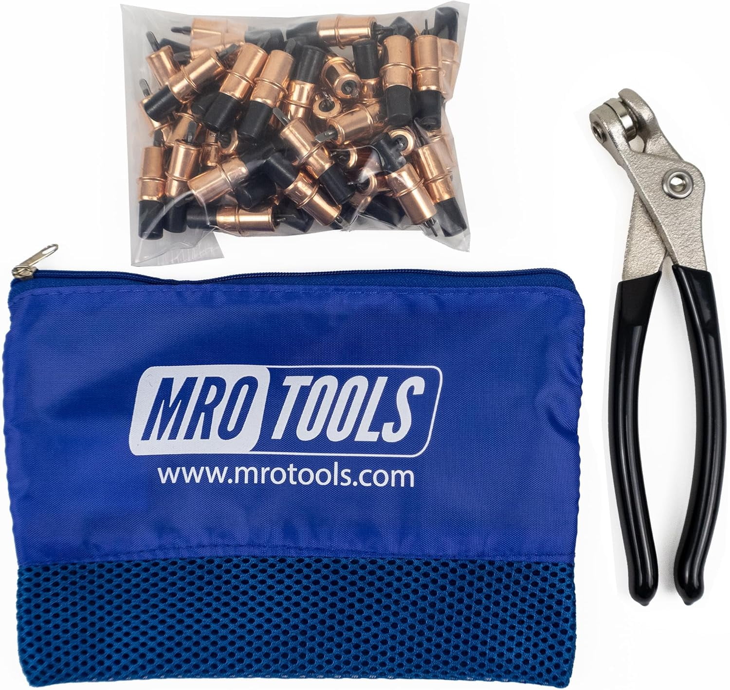 50 1/8 Extra Short Cleco Fasteners + Cleco Pliers w/Carry Bag (KK1S50-1 ...