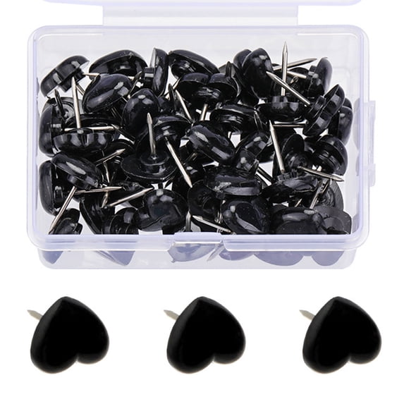 50/100/150Pcs Heart Push Pins Cork Notice Board Thumb Tacks Drawing ...