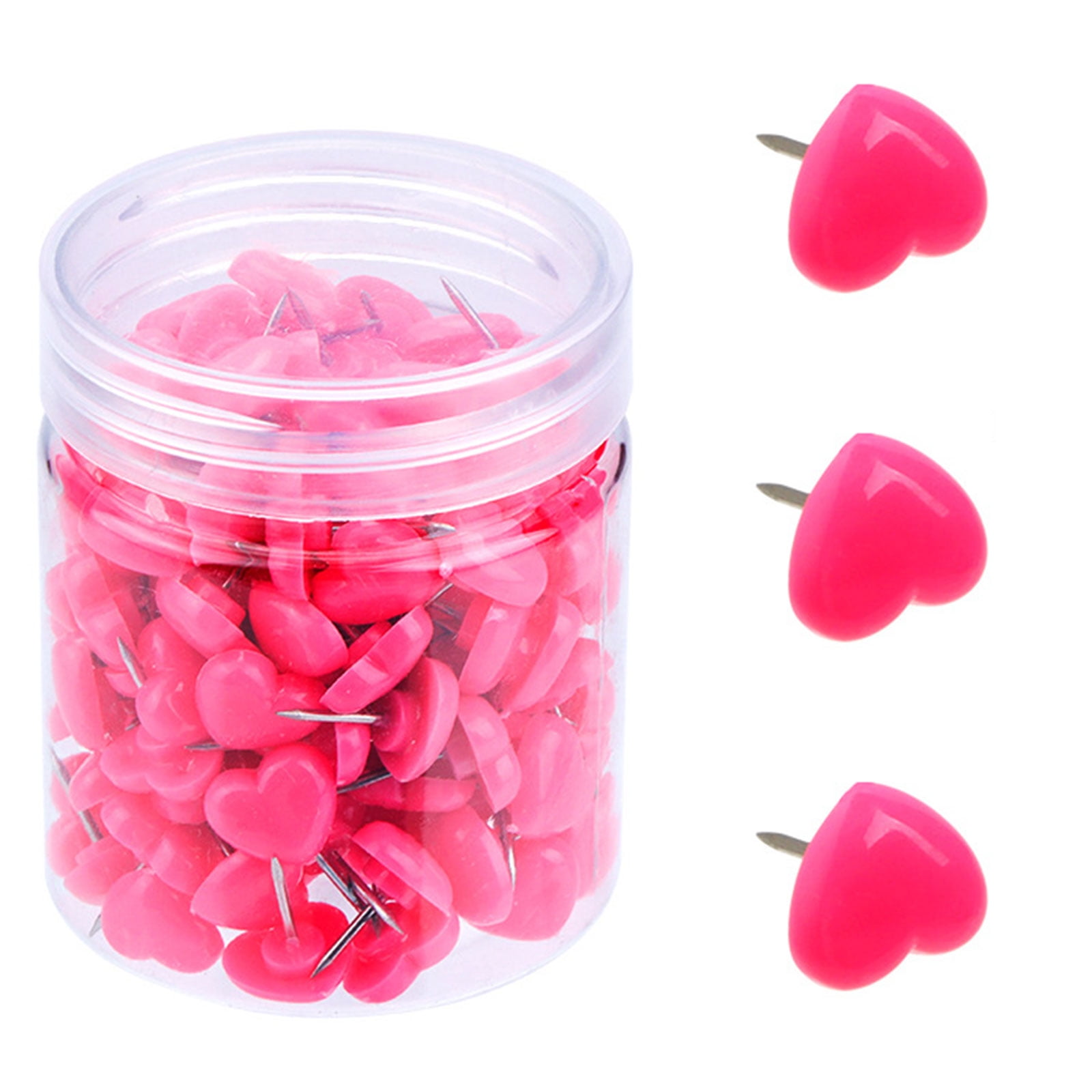 50/100/150Pcs Heart Push Pins for School Office Bulletin Board Cork ...