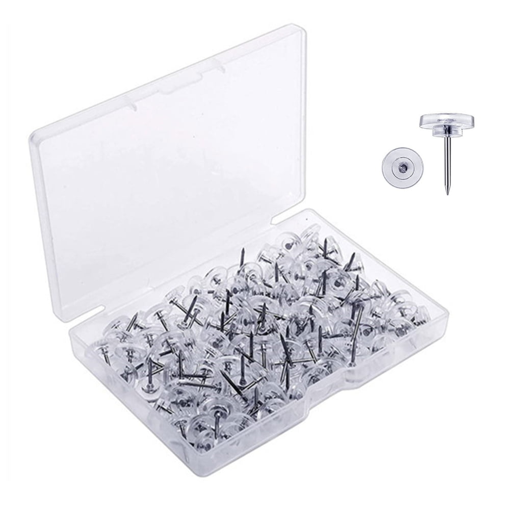50/100/150Pieces Gear-shape Push Pins Flat Head Map Pins Clear Pushpins ...