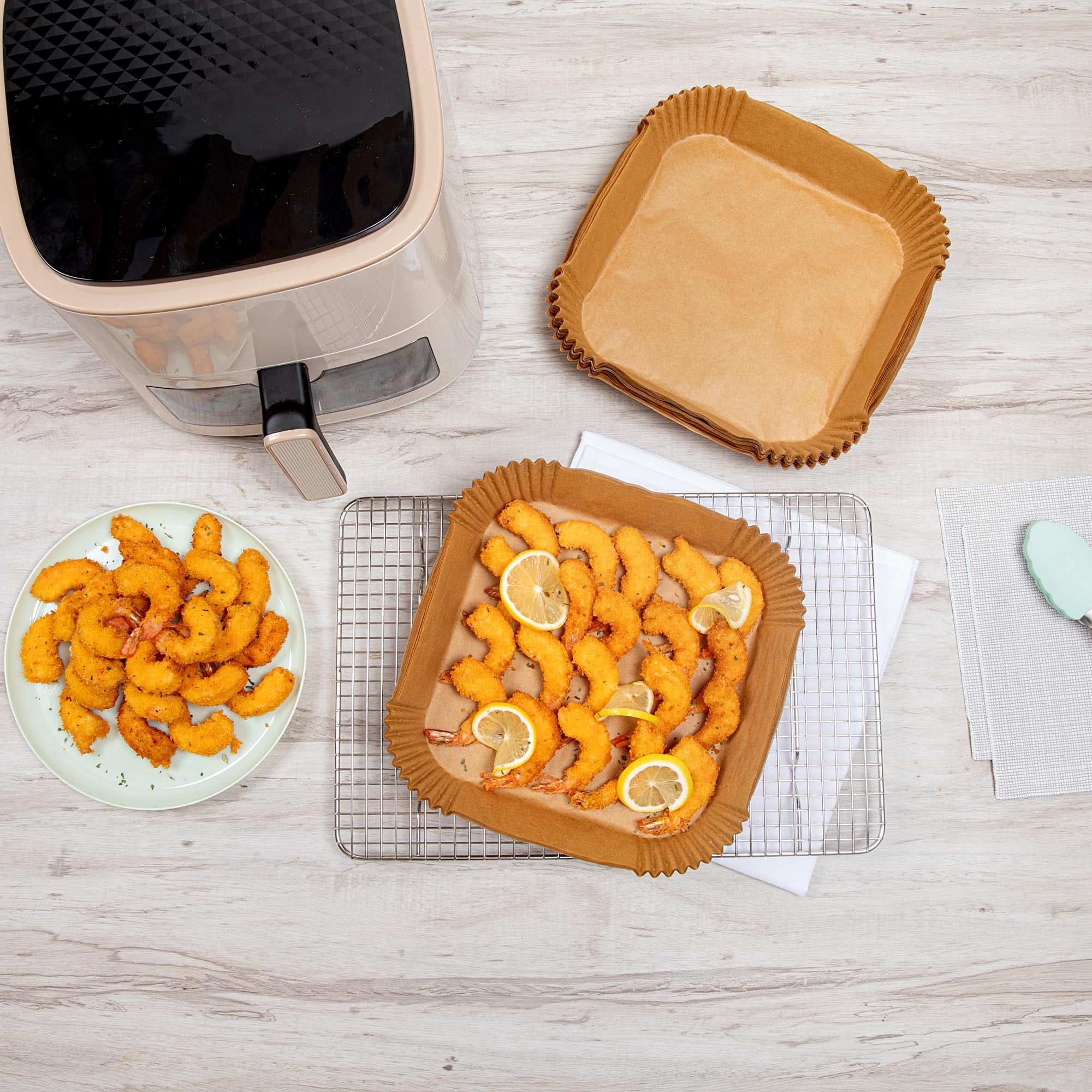 Large Parchment Liners for Air Fryer, Oven & Microwave - 50/100/200pcs ...