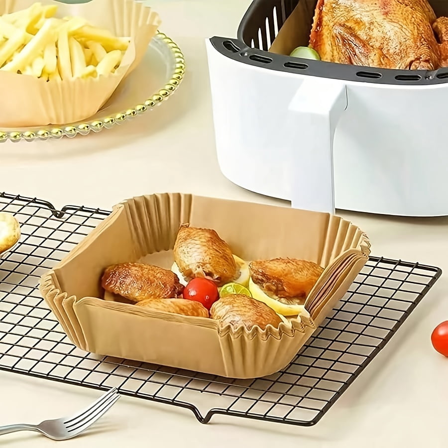 50/100/200pcs Original Color Air Fryer Cooking Paper: Non Stick, Heat ...