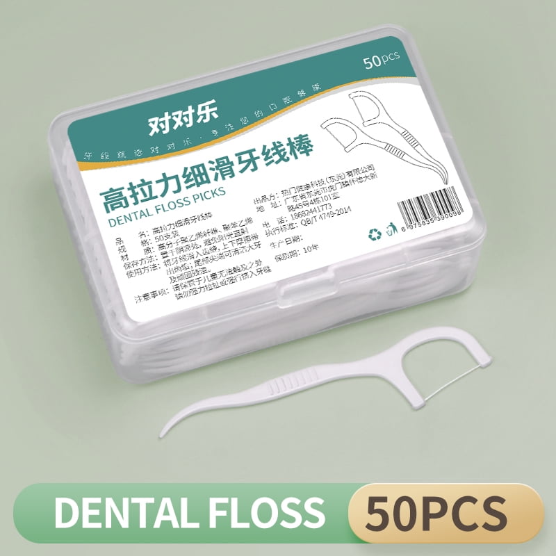 50/100/250/1000pcs Ultra-Fine Disposable Dental Floss Sticks - Portable ...