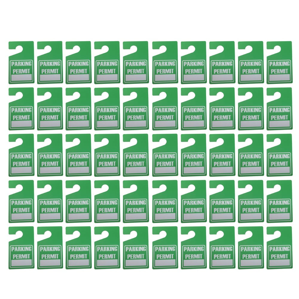 50/100 Pack Parking Permit Hang Tags Plastic Parking Signs Pvc Hang ...
