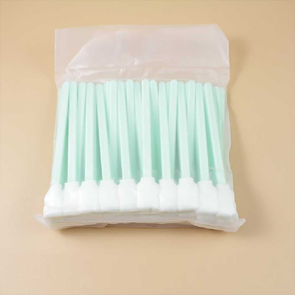 50/100 Pcs Foam Tip Cleaning Swabs Sponge Stick Inkjet for Printer ...