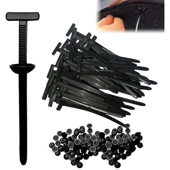 200 count Nylon Universal Tie Buckle - T Multifunctional Nylon Zip Ties ...