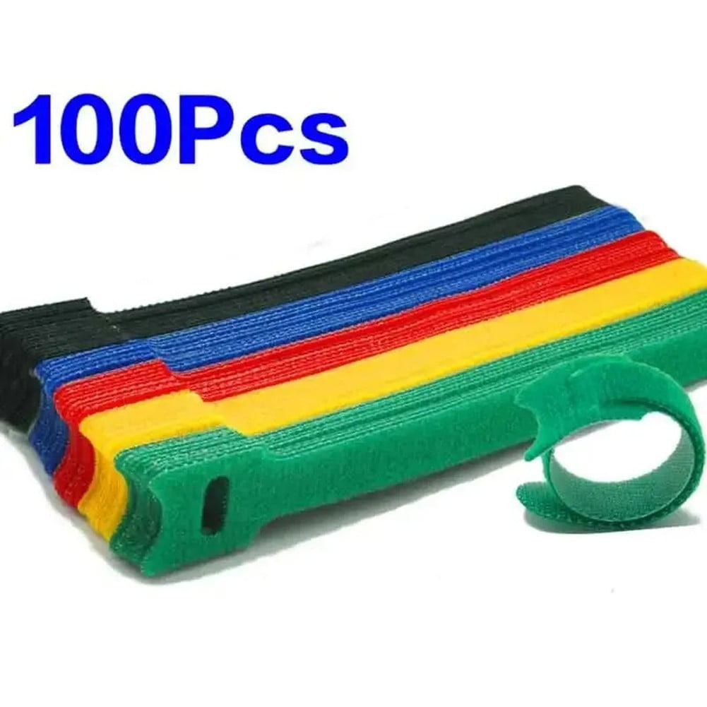 50/100 Pieces Of Detachable Cable Ties T Shaped Colorful Reusable ...