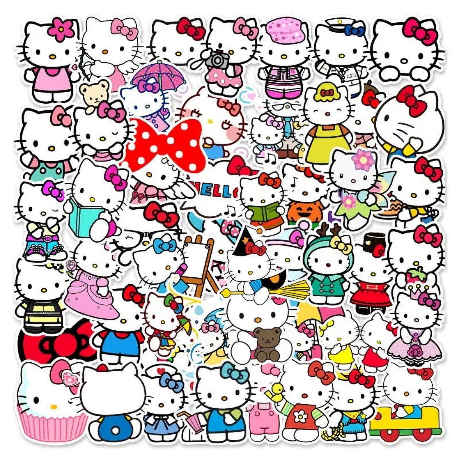 50/100 Sanrio Stickers Waterproof Cute Anime Sticker Pack Hello Kitty ...