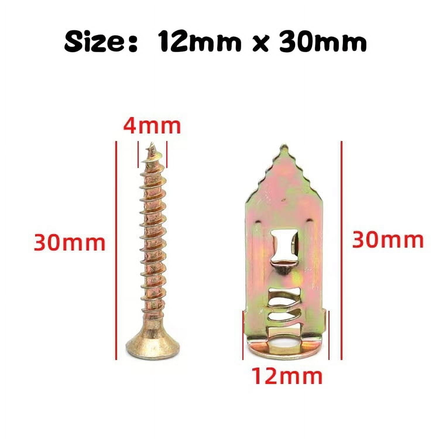 50/100 Set Self Tapping Screws Self Drilling Anchors Screws Drywall ...