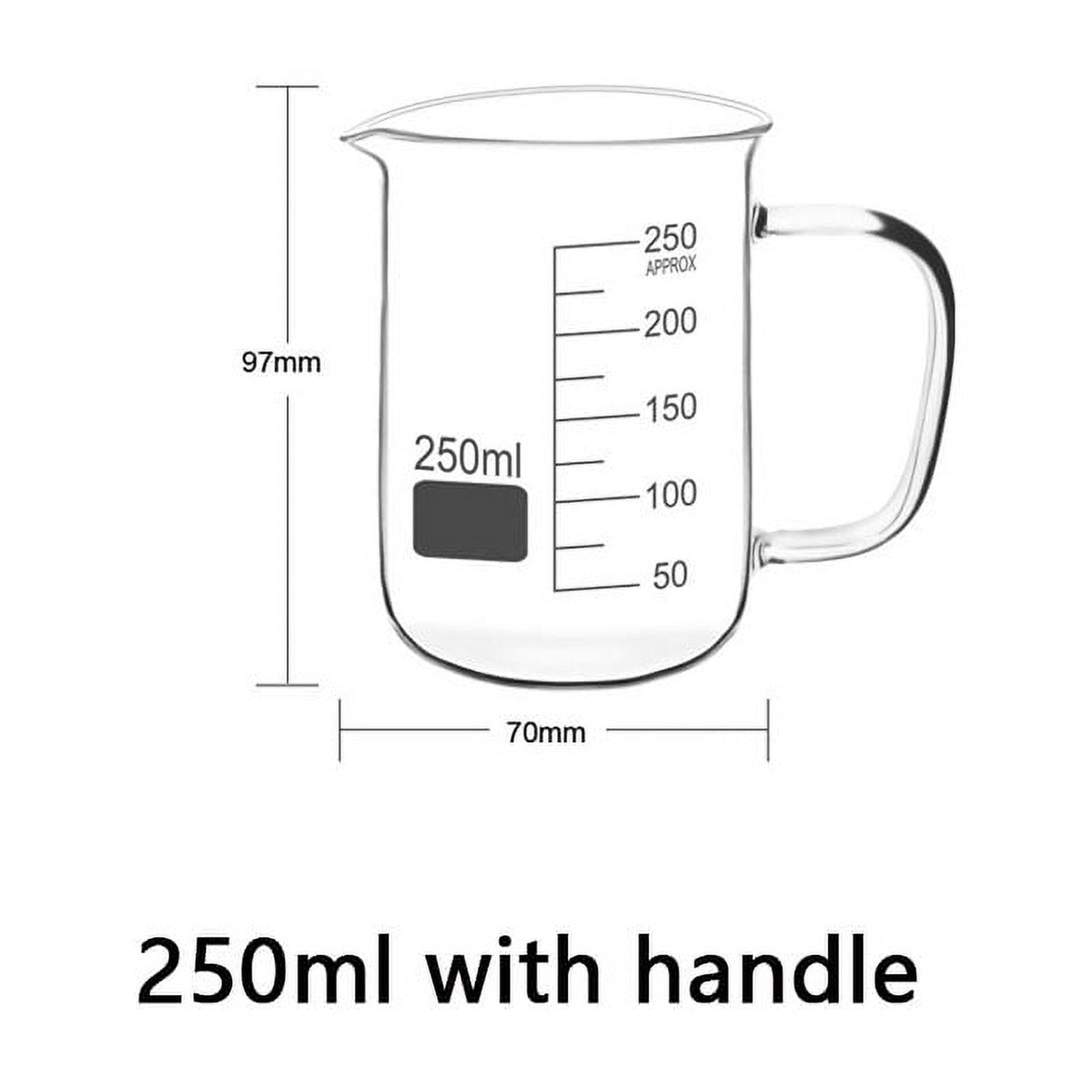 50~1000ml With Handle Measuring Cup High Borosilicate Glass Clear Scale ...