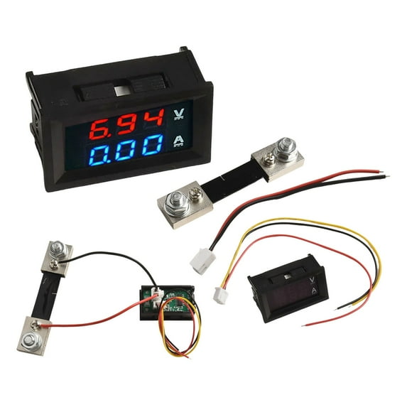50/100A Voltmeter Ammeter Led Dual Digital Volt Amp Meter Test Tester ...