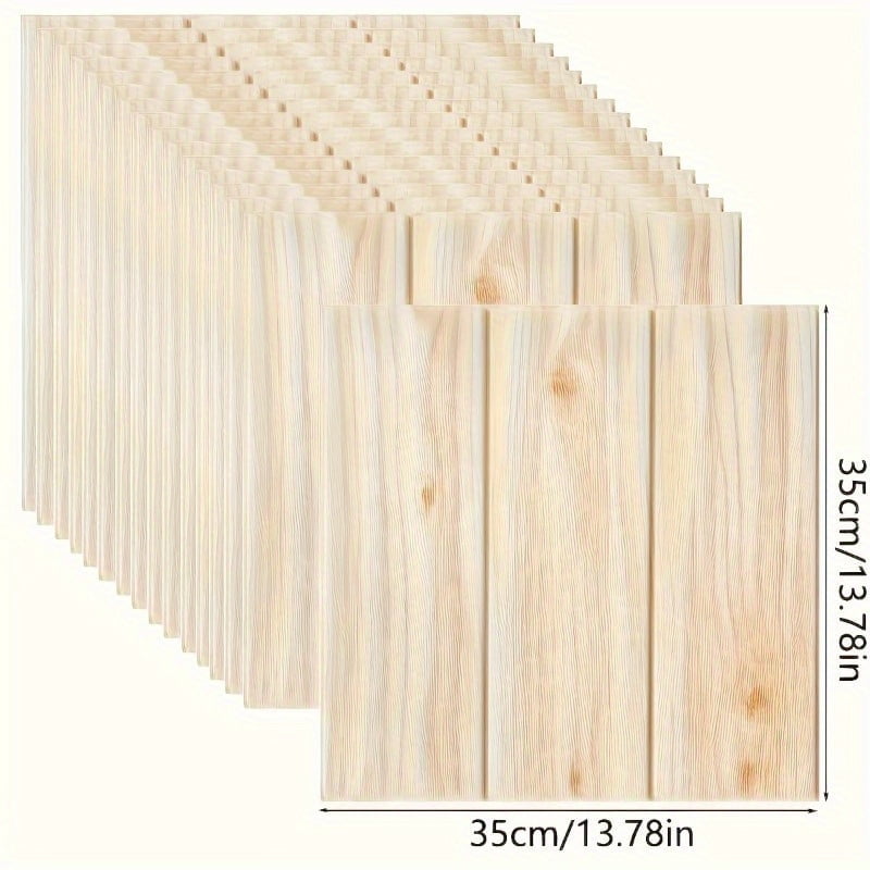 50/100PCS 3D Wood Grain Wall Tile Stickers – Peel and Stick Waterproof ...