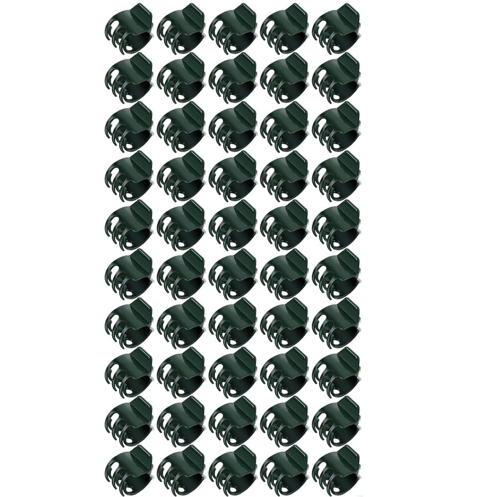 50/100PCS 6-Claw Dark Green Plant Clips Orchid Flowers Support Clamp ...