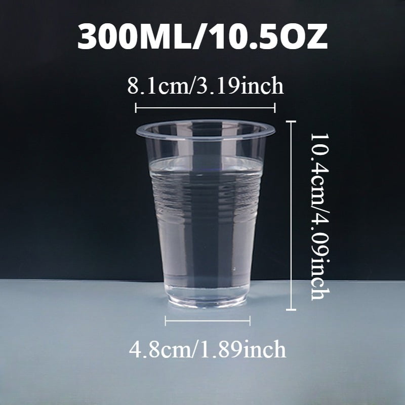 50/100PCS Disposable Clear Plastic Cups Outdoor Plastic Coffee Cups ...
