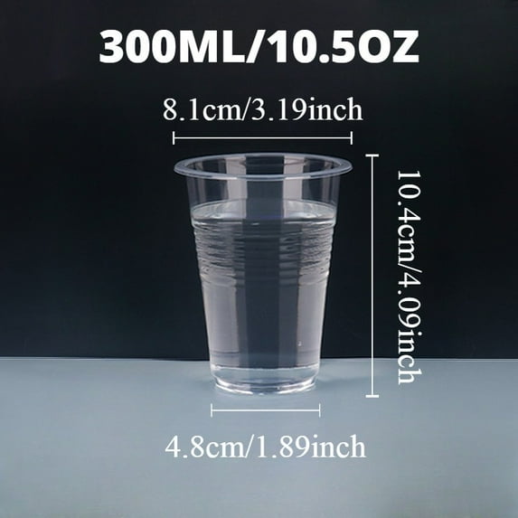 50/100PCS Disposable Clear Plastic Cups Outdoor Plastic Coffee Cups ...