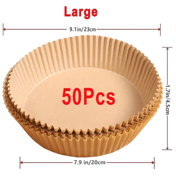 50/100Pcs Air Fryer Disposable Paper Non-Stick Airfryer Baking Papers ...