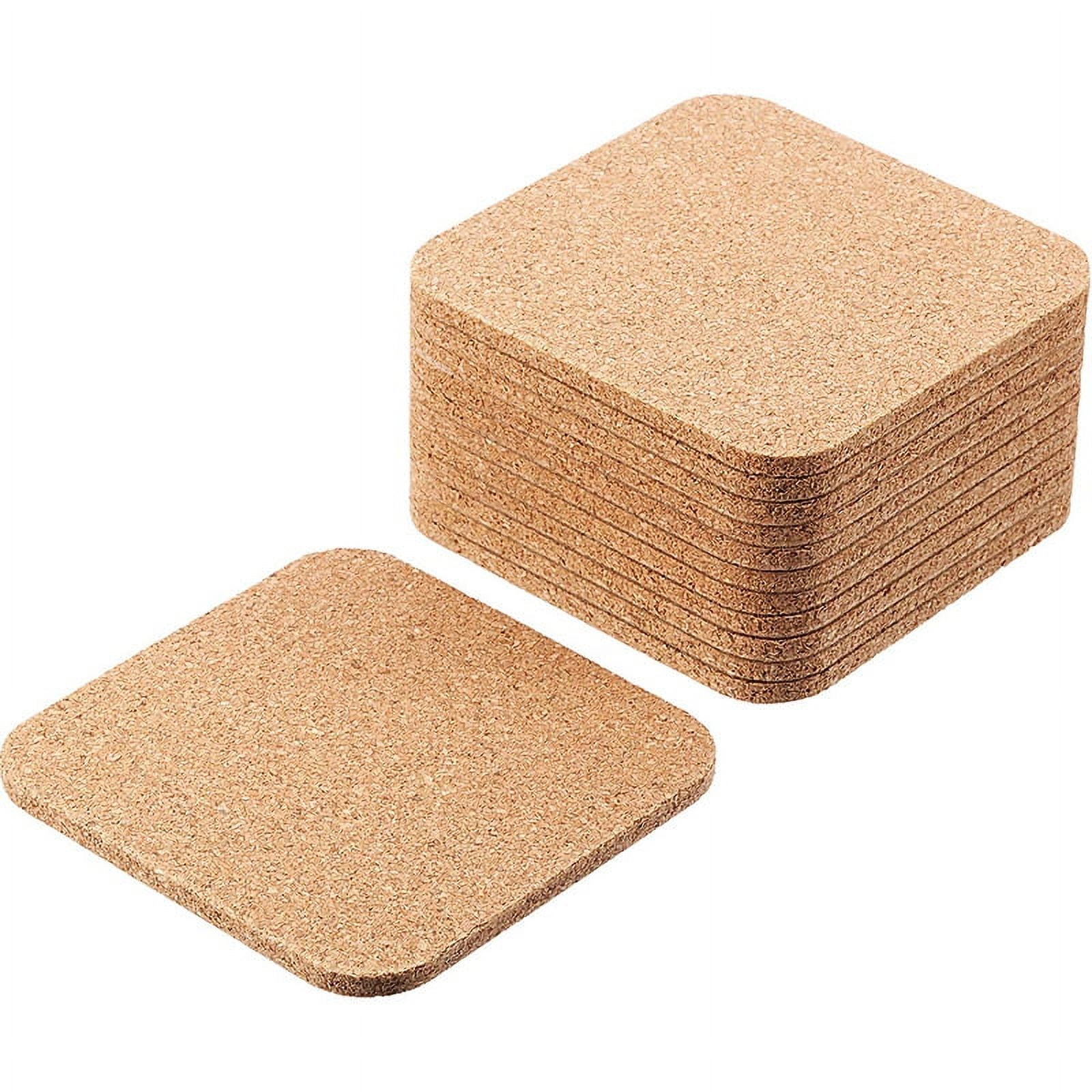 50/100Pcs Cork Coasters for Drinks, 3.97" Square Bulk Blank Coasters ...