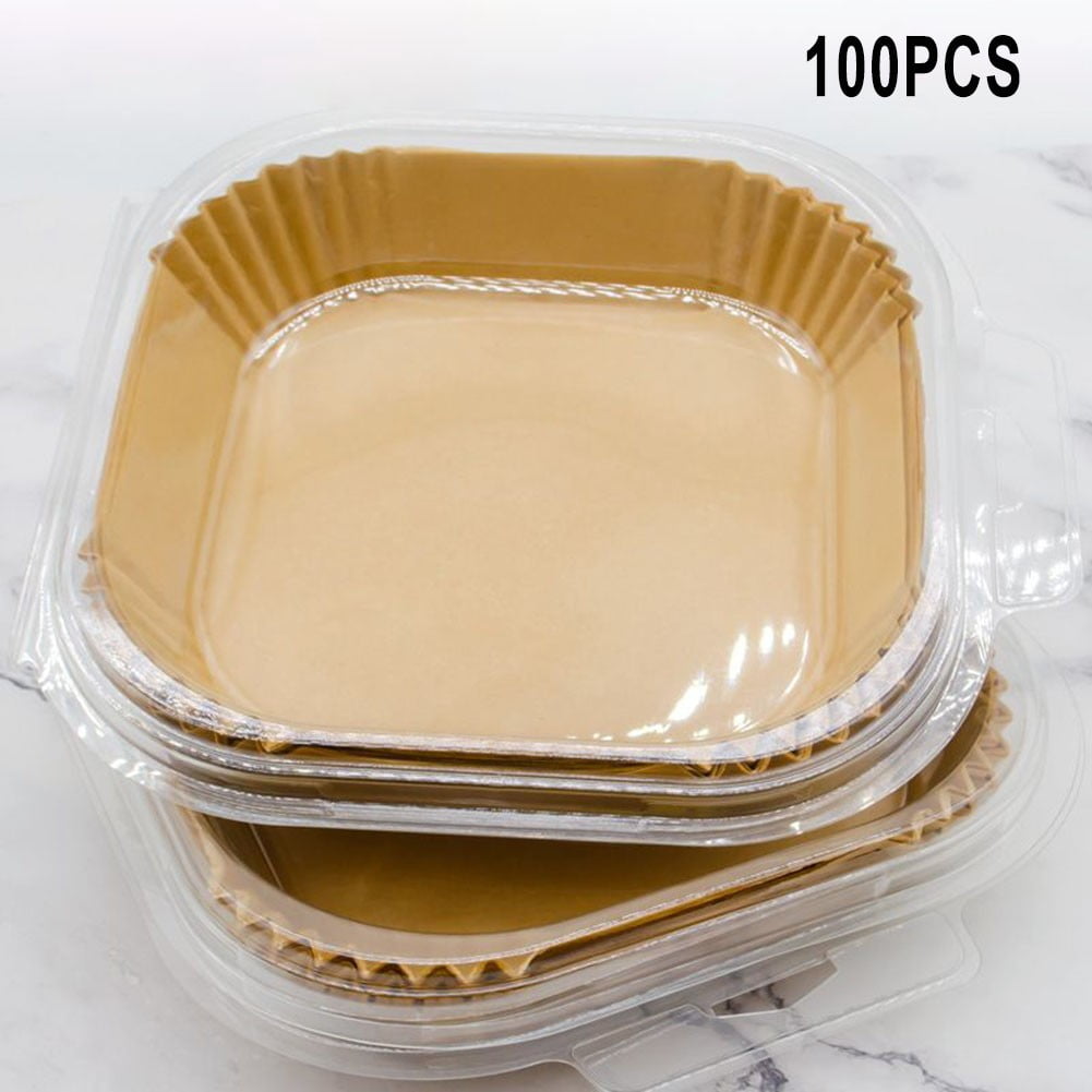 50-100Pcs-Disposable Square Air Fryer Paper Liner Non-Stick Baking ...