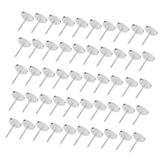 50/100Pcs Flat Decorative Pushpins Flat Head Thumbtacks Plastic Head ...