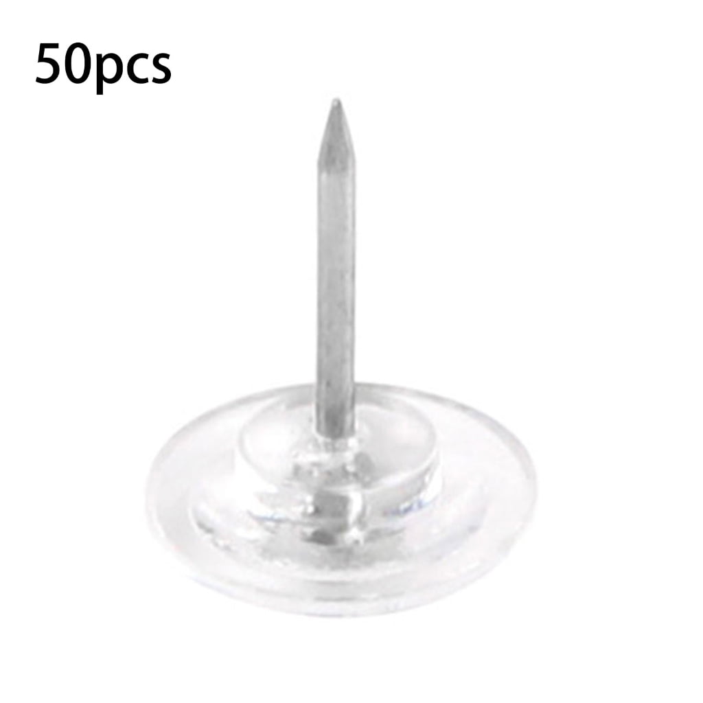 50/100Pcs Flat Head Push Pins Gear-shape Pushpin Clear Map Pin, Sewing ...