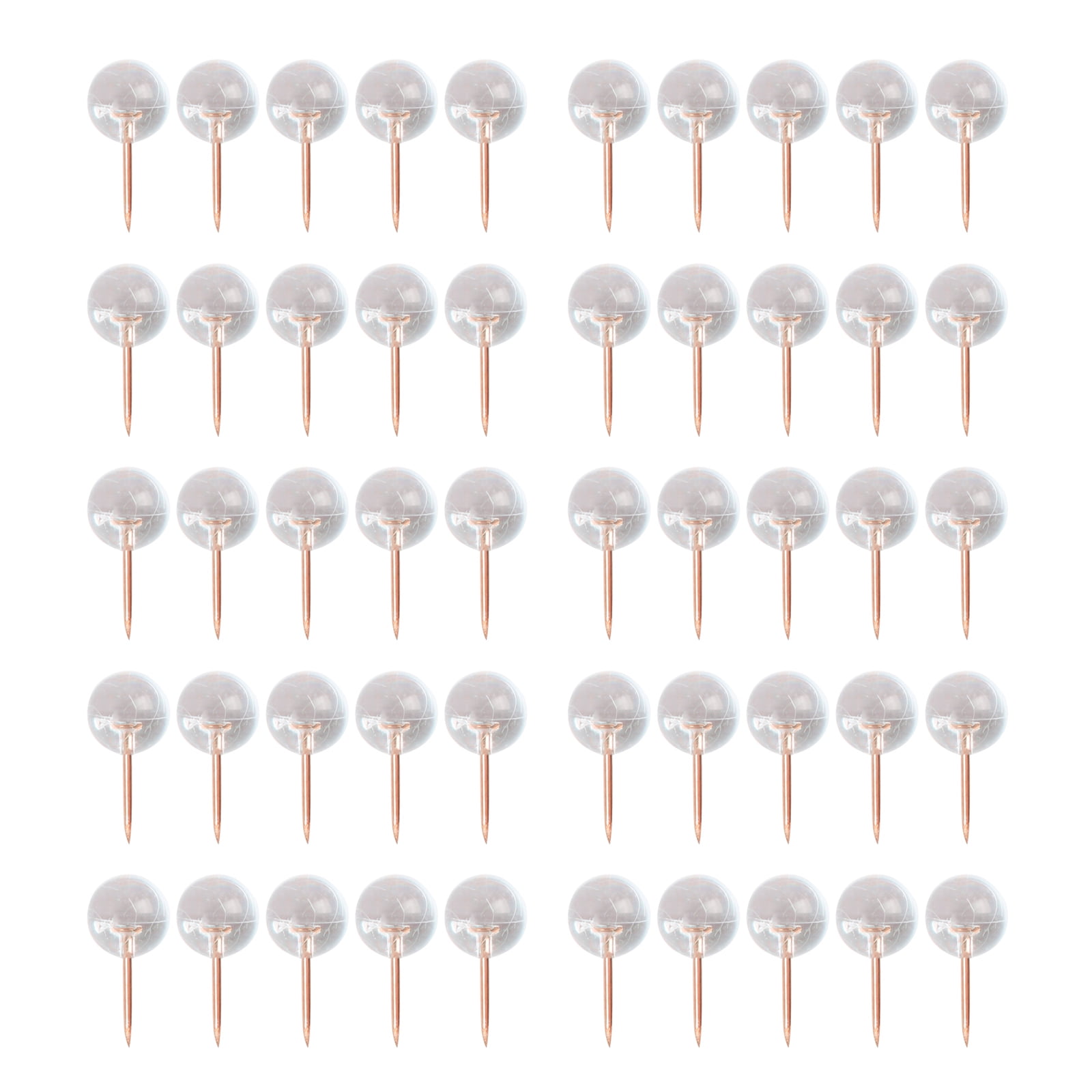 50/100Pcs I-shape Push Pins Ball-shape Pushpin Clear Map Pin, Sewing ...