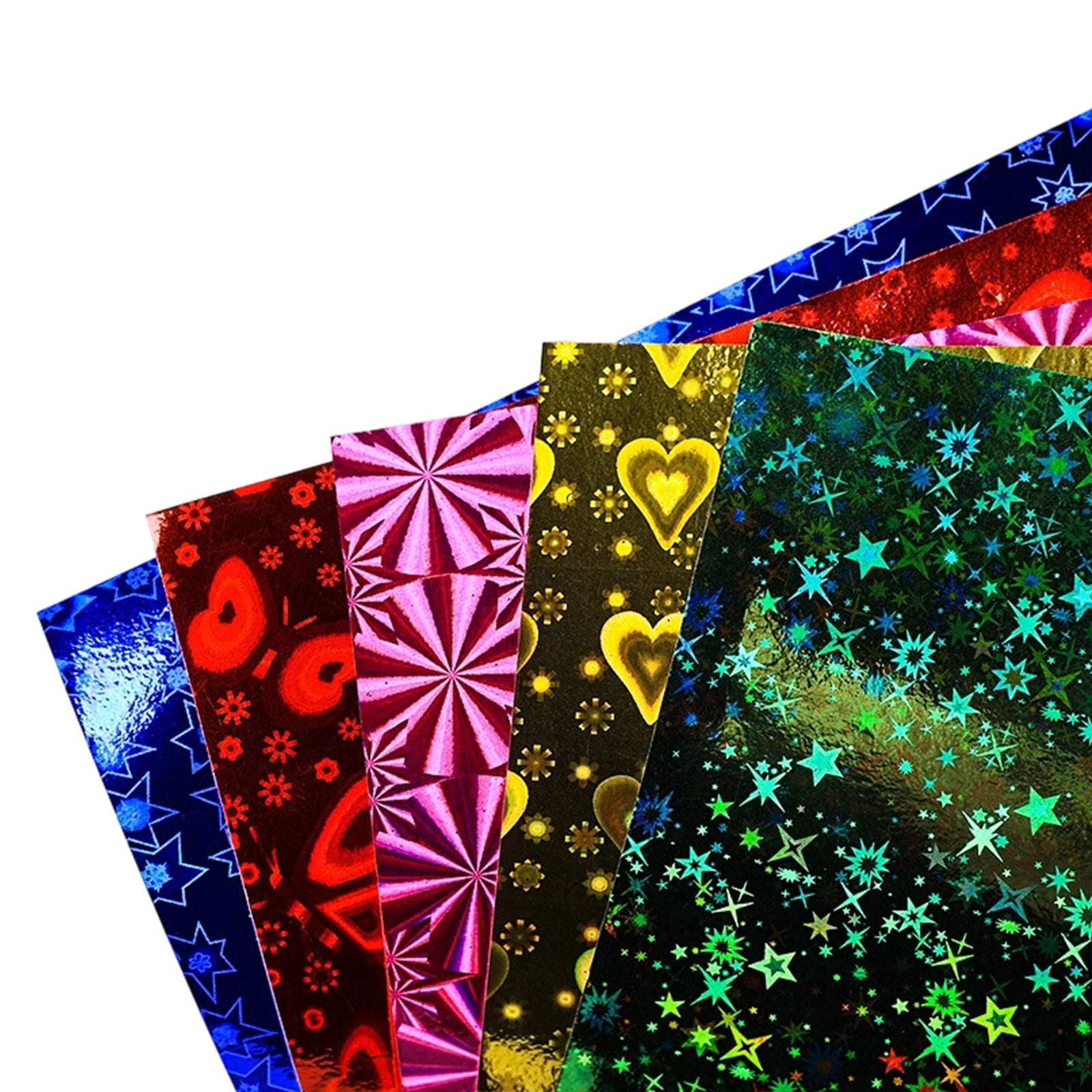 50/100Pcs Multicolor Glittering Paper Sheet 15cm Metallic Craft Paper ...