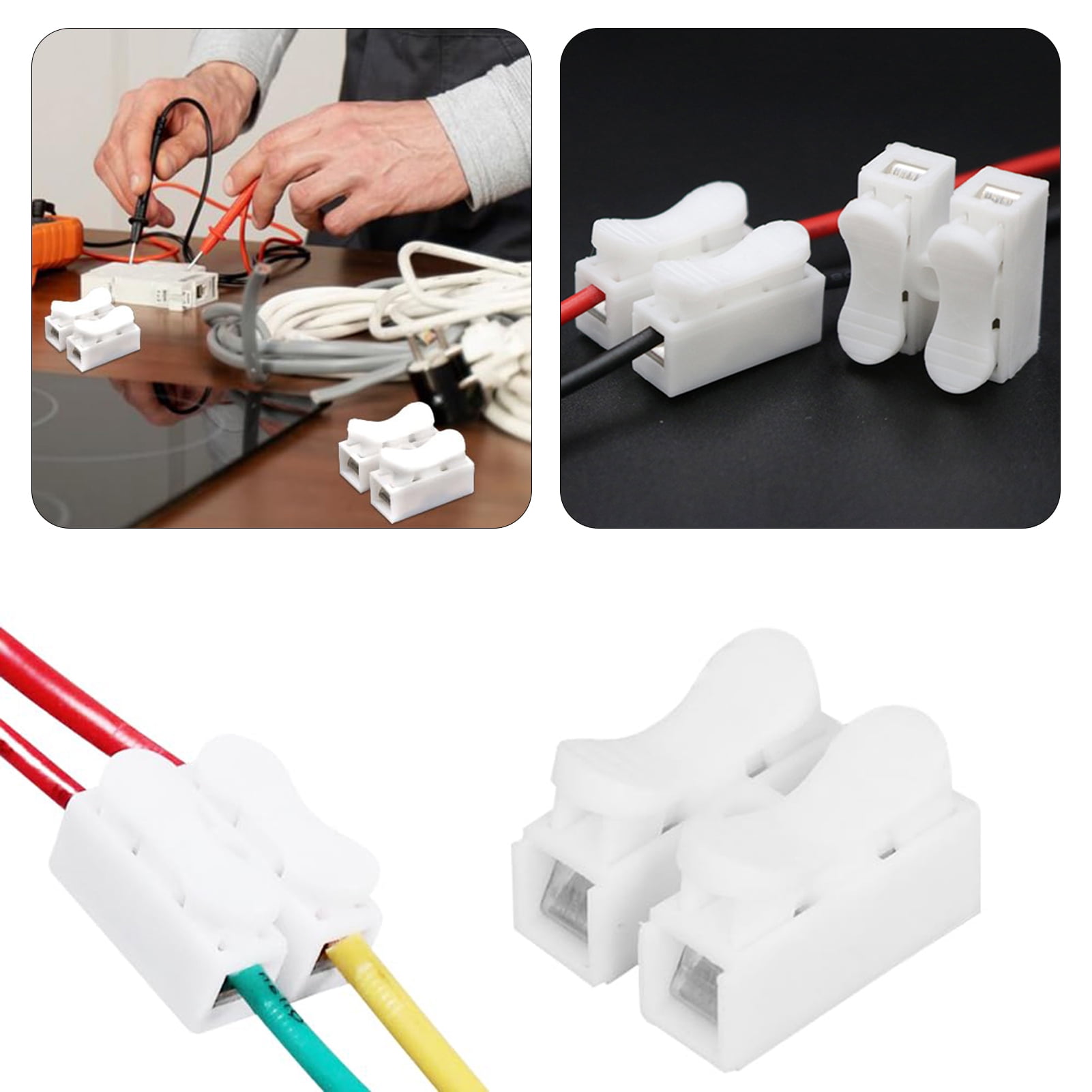 50/100Pcs Push Quick Wire Cable Connectors Flame-Retardant Shell ...