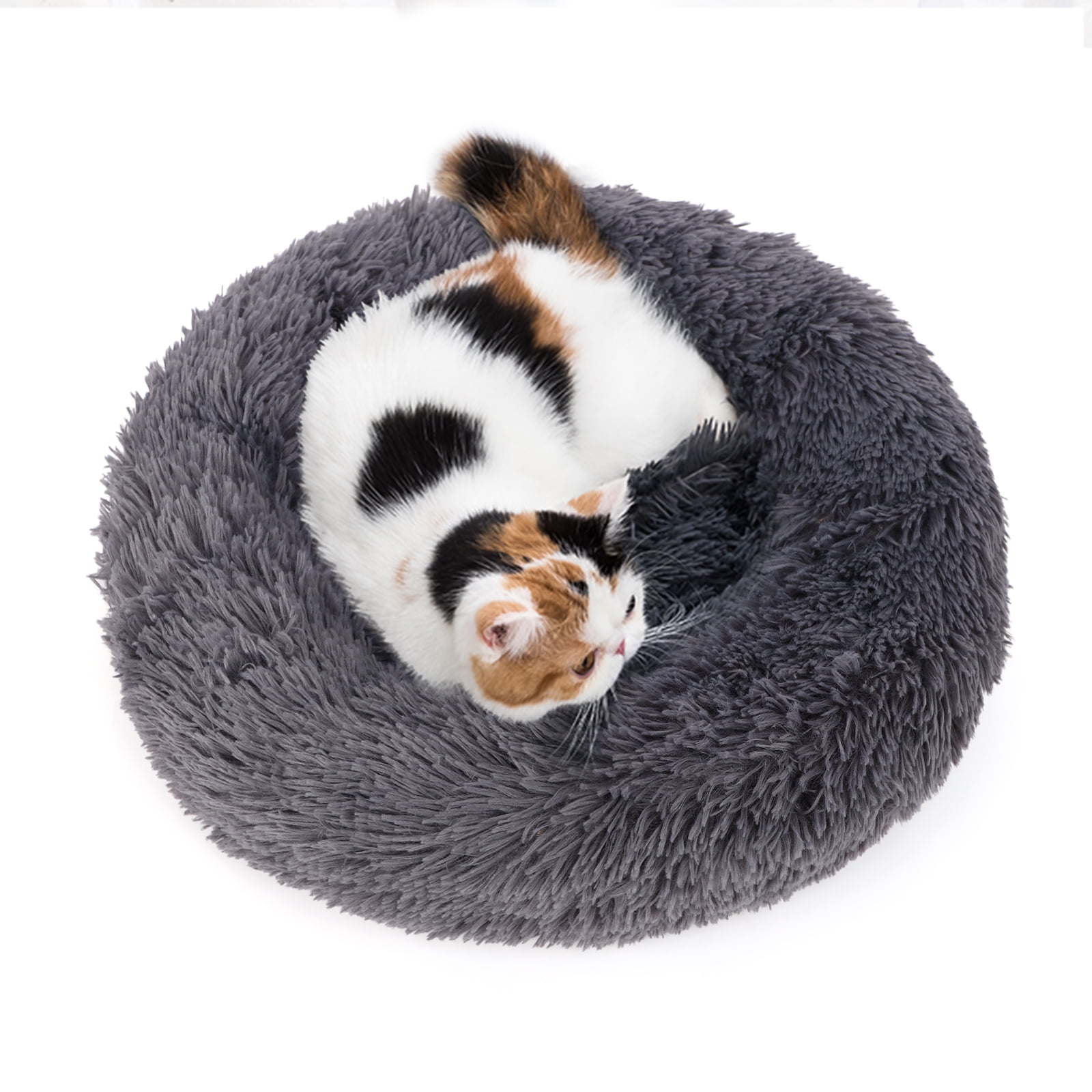 50-100cm Calming Donut Bed For Dog and Cat，Super Soft Plush Pet Cat ...