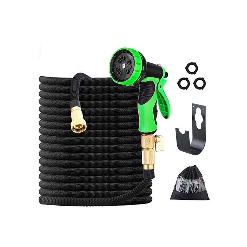 50/100ft Garden Water Hose Expandable Metal Connector High Pressure TPE ...