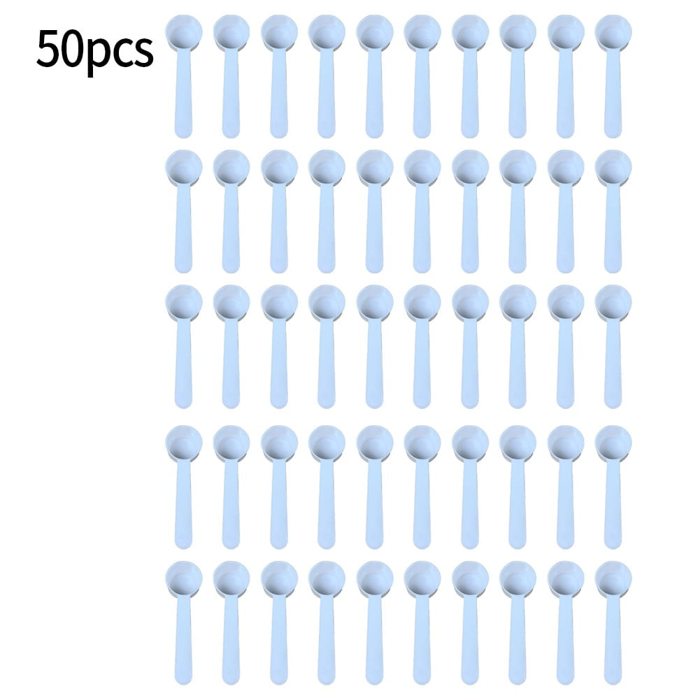 50/100Pc 5G White Plastic Measuring Spoon Gram Scoop Food Baking ...