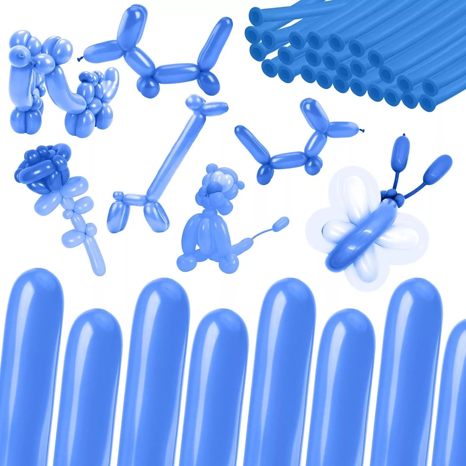 50/100pcs 260 Balloons Long Modelling Balloons for Kids Birthday ...