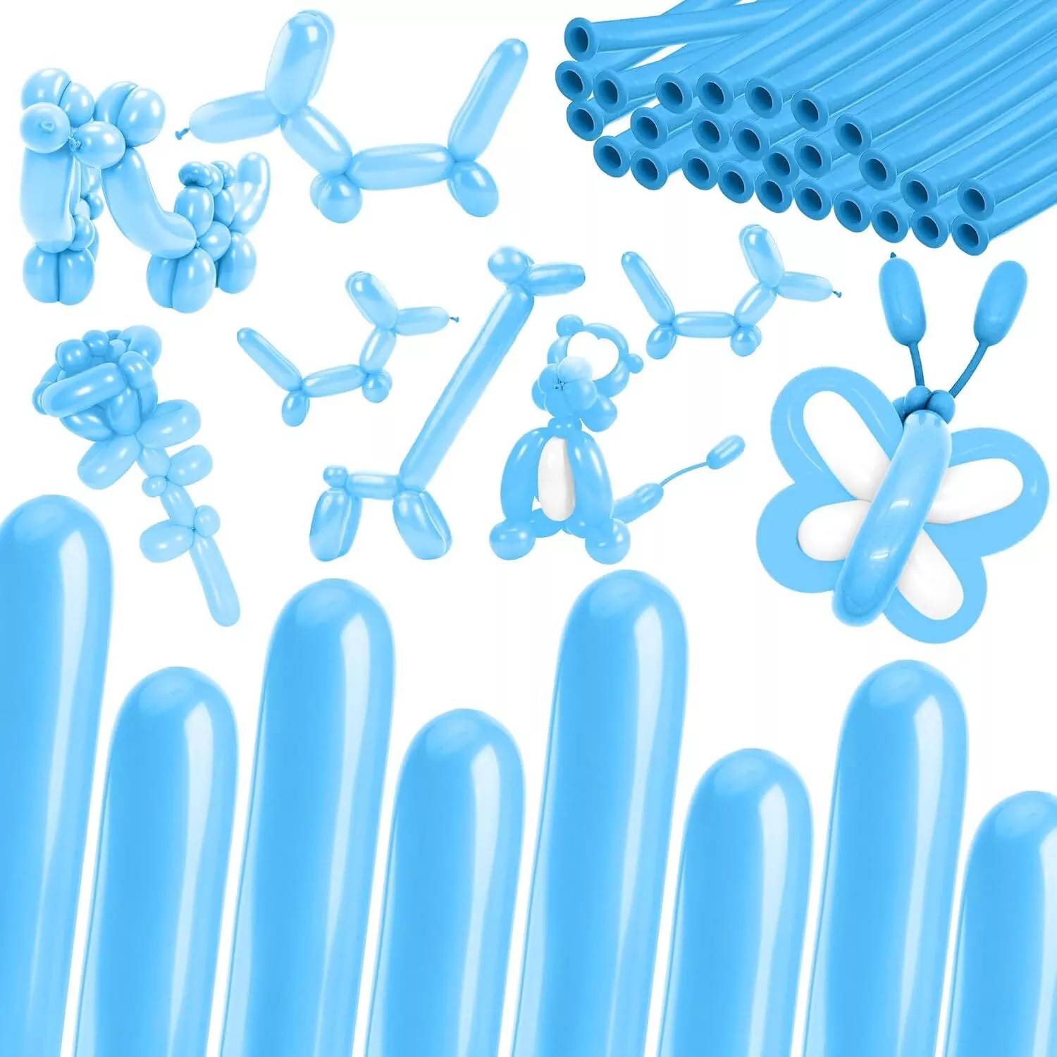 50/100pcs 260 Balloons Long Modelling Balloons for Kids Birthday ...