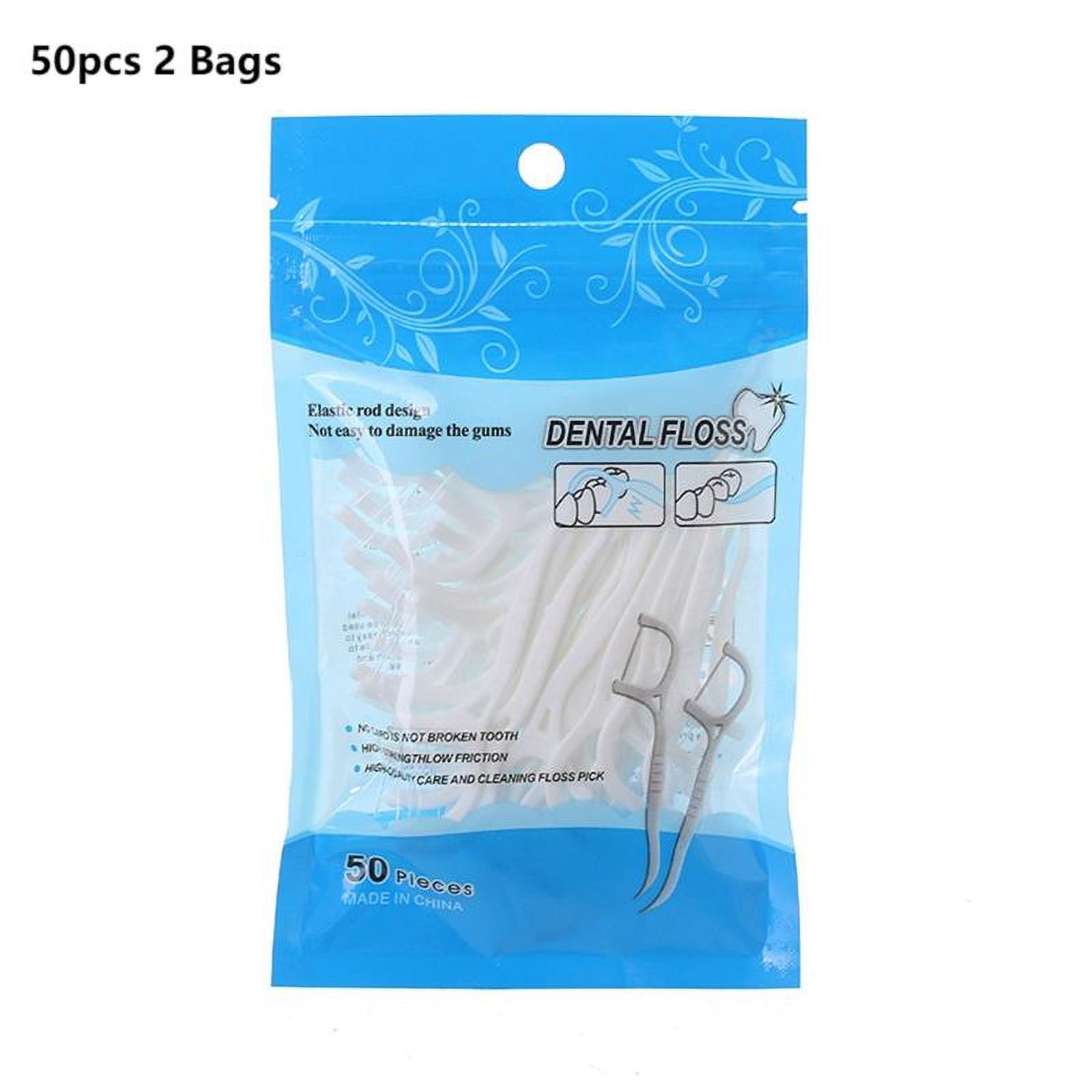 50/100pcs Dental Floss Flosser Picks Toothpicks Teeth Stick Tooth ...