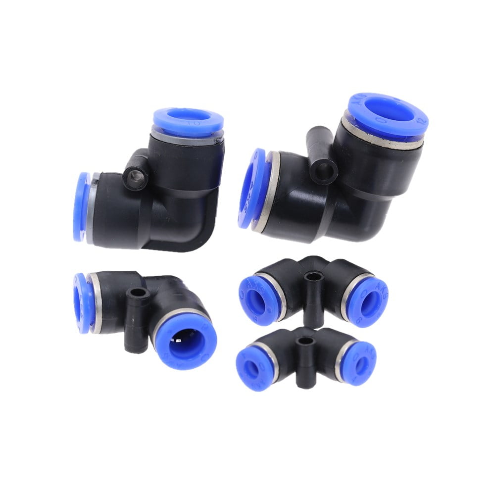 50/100pcs PV 2way Pipe Connector Pneumatic Fitting Plastic 4mm 6mm 8mm ...