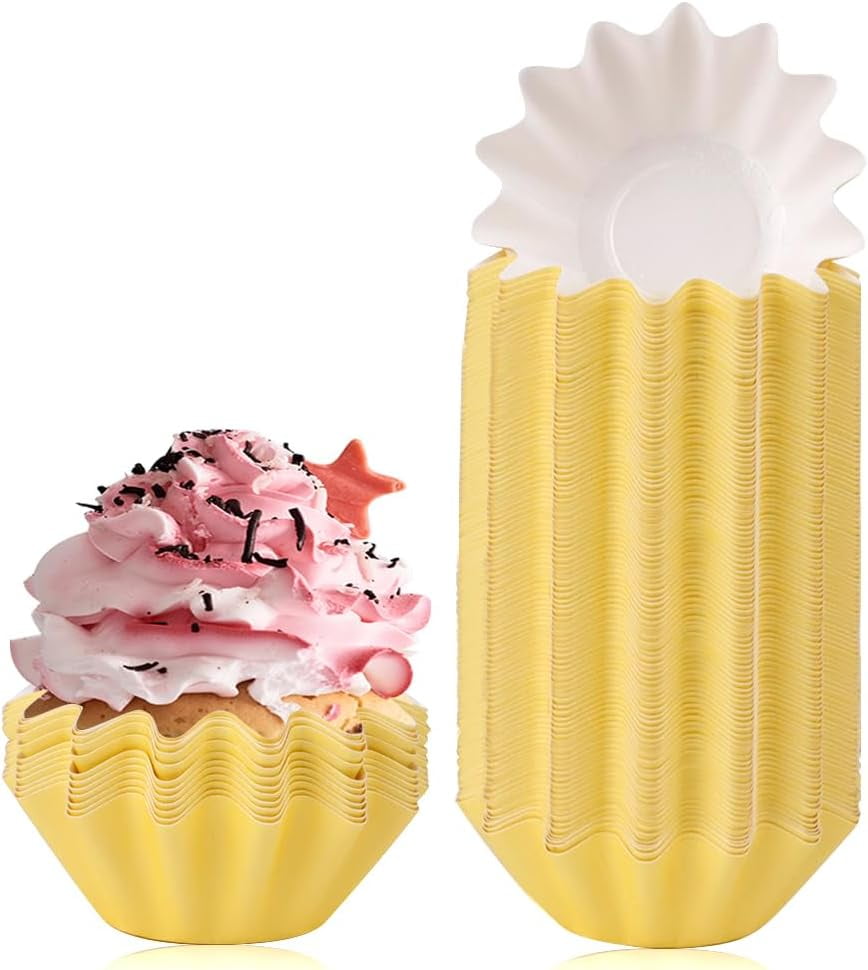 50/100pcs Wave Flower Cupcake Cup Liner Muffin Macaron Cake Wrappers ...