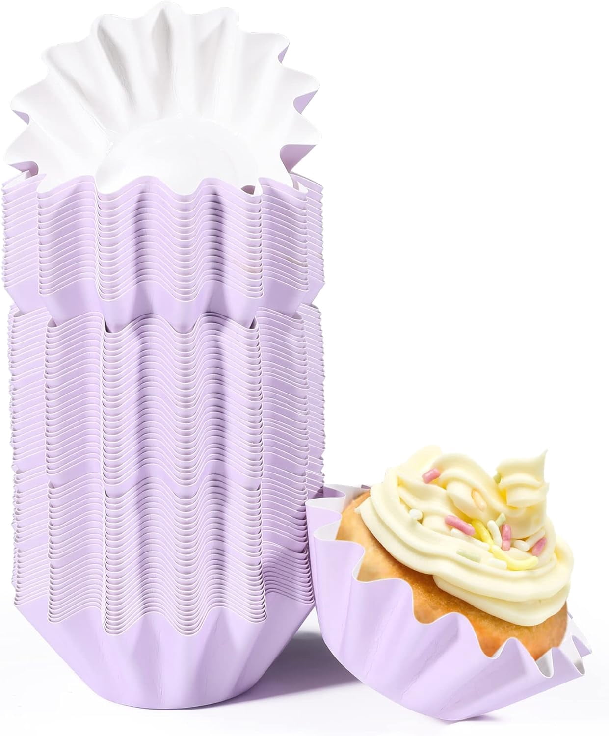 50/100pcs Wave Flower Cupcake Cup Liner Muffin Macaron Cake Wrappers ...