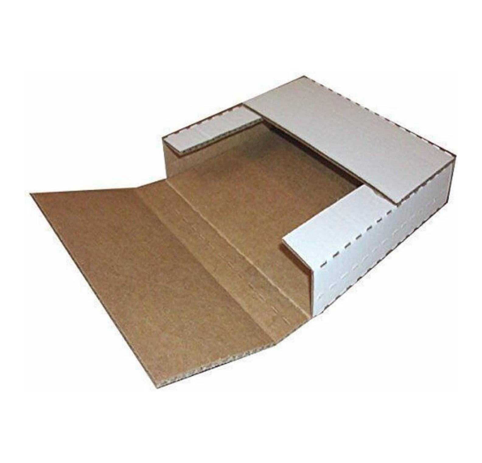 50-12 1/8" x 9 1/8" x 2" White Multi Depth Bookfold Mailer Folding ...