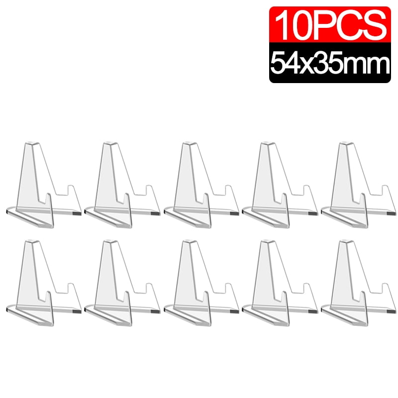 50-1Pcs Acrylic Display Stand Transparent Triangle Commemorative Coin ...