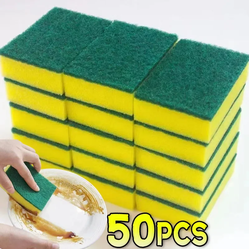 50/1Pcs Kitchen Dishwashing Sponge Soft Absorbent Clean Rub Pot Rust ...