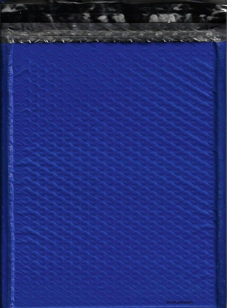 50 #2 ( Blue ) Poly Bubble Mailers Envelopes Bags 8.5x12 Colors Stand ...
