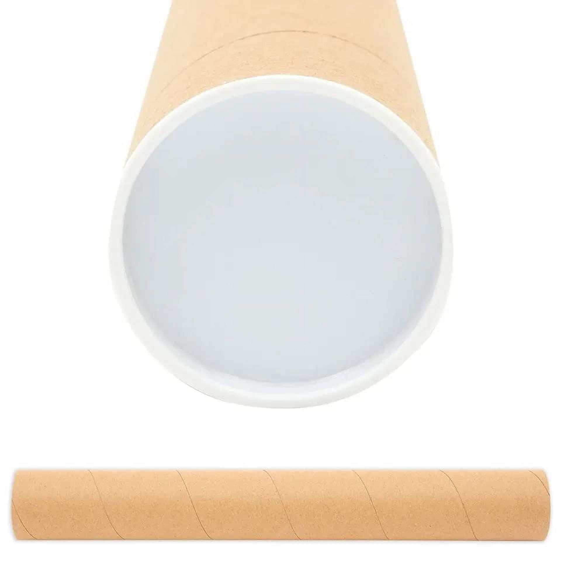 50 - 2" x 15" Round Cardboard Shipping Mailing Tube Tubes With End Caps ...