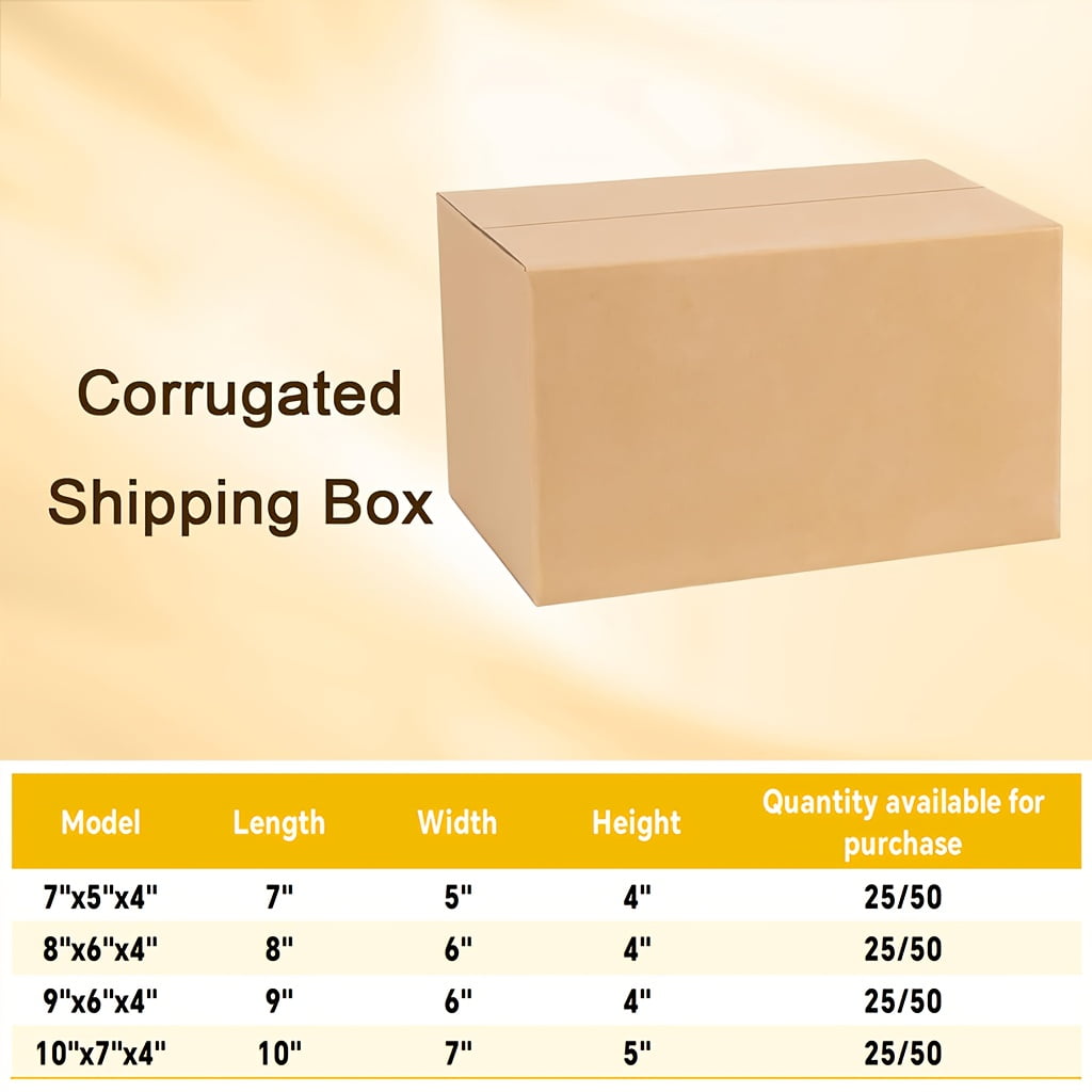 50/25 Pack 10x7x5/9x6x4/8x6x4/7x5x4 Shipping Boxes For Small Business ...